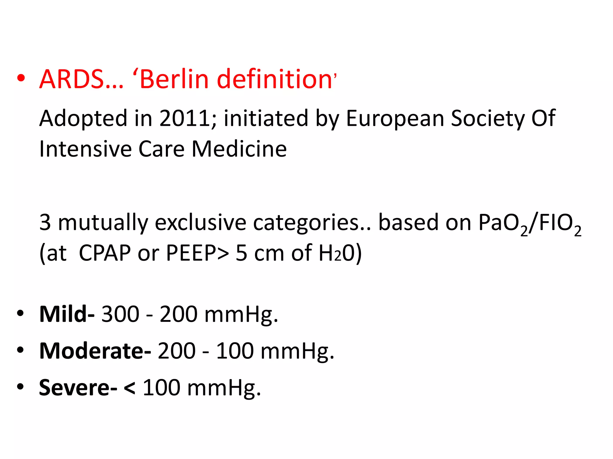 Acute lung injury & ards | PPT
