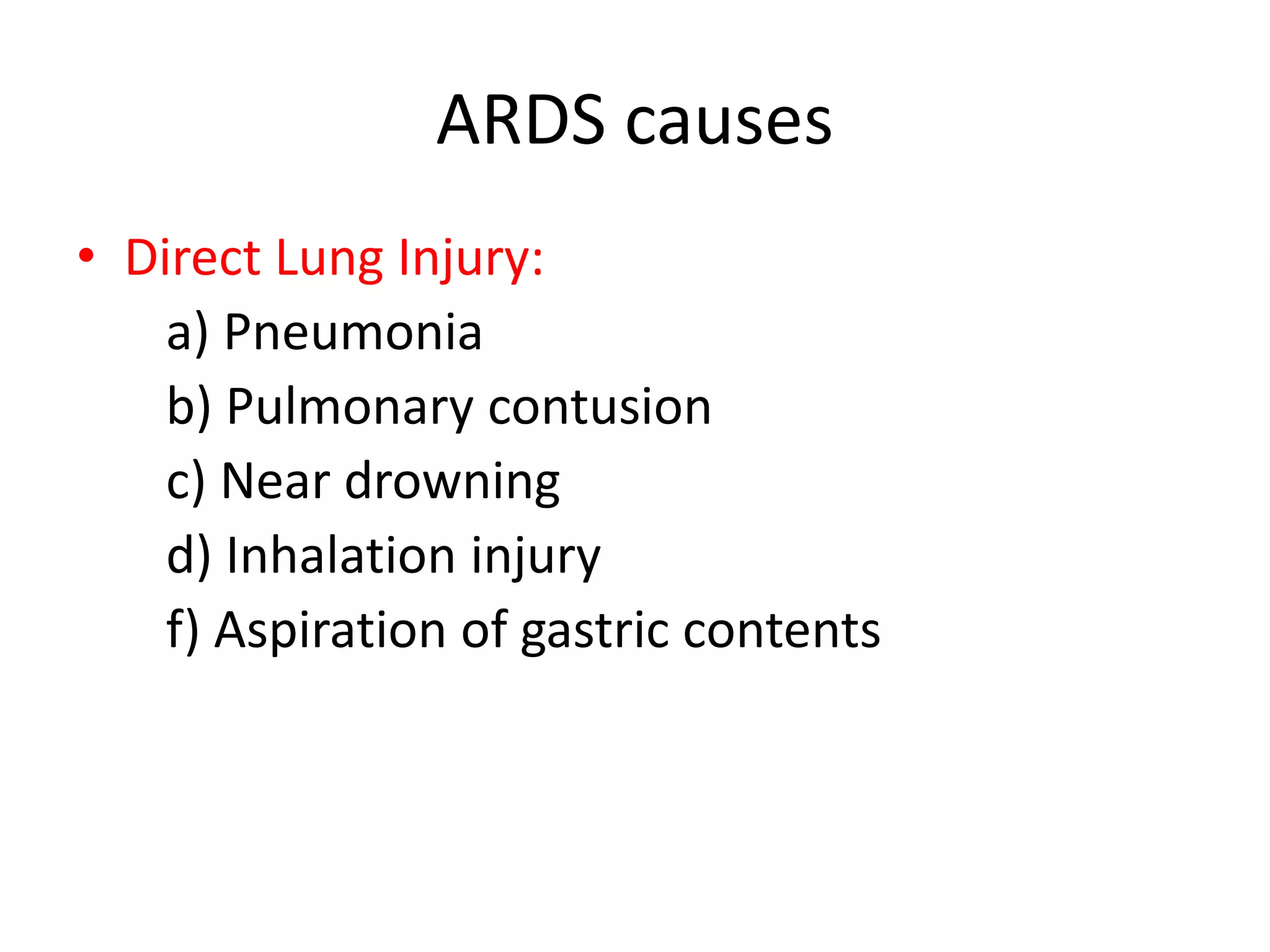 Acute lung injury & ards | PPT