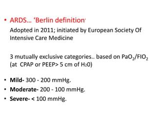 Acute lung injury & ards | PPT