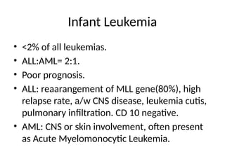 Acute lymphoblastic leukemia in pediatric age group | PPTX