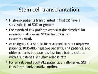Acute Lymphoid Leukemia.pptx based on internal medicine | PPT