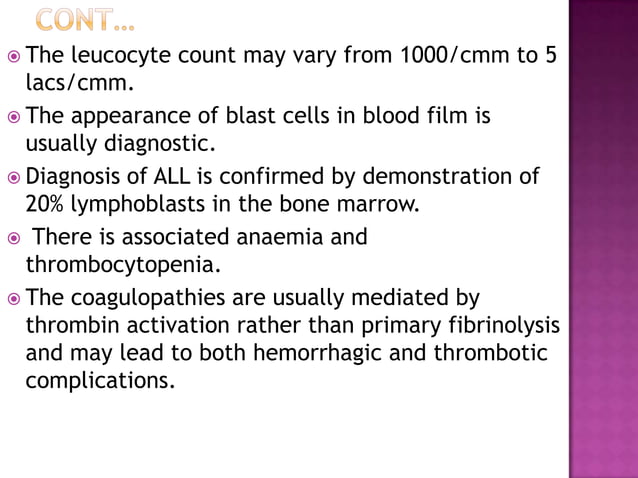 Acute lymphoid leukemia (case presentation) | PPTX