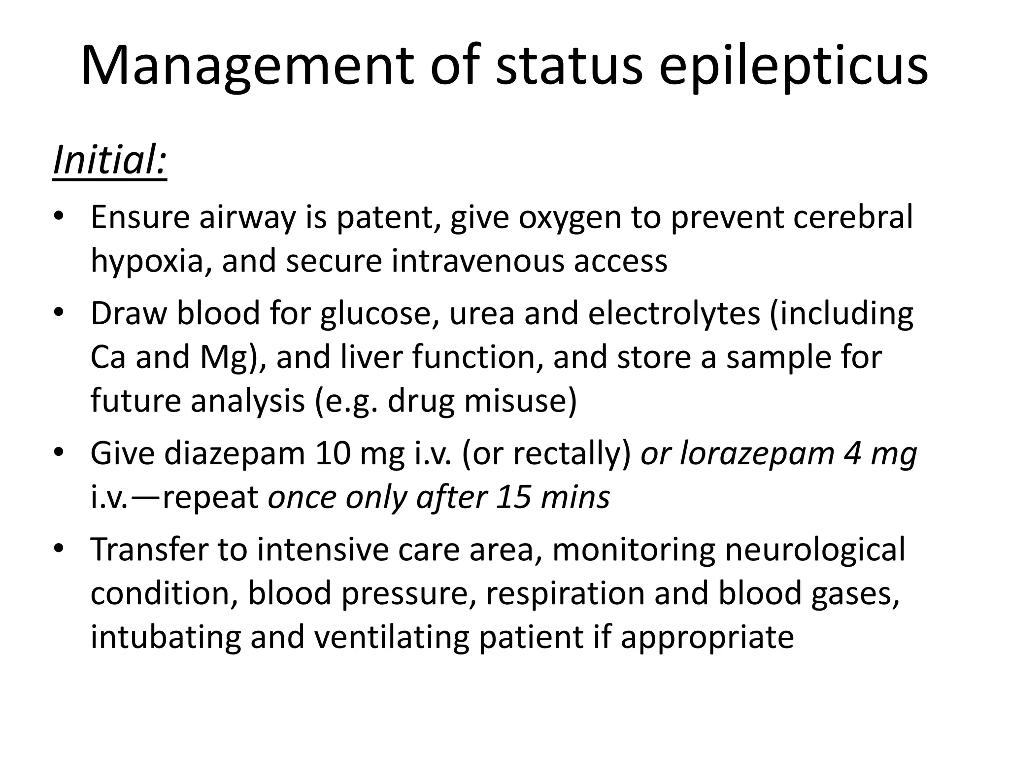 Acute management of seizure | PPTX