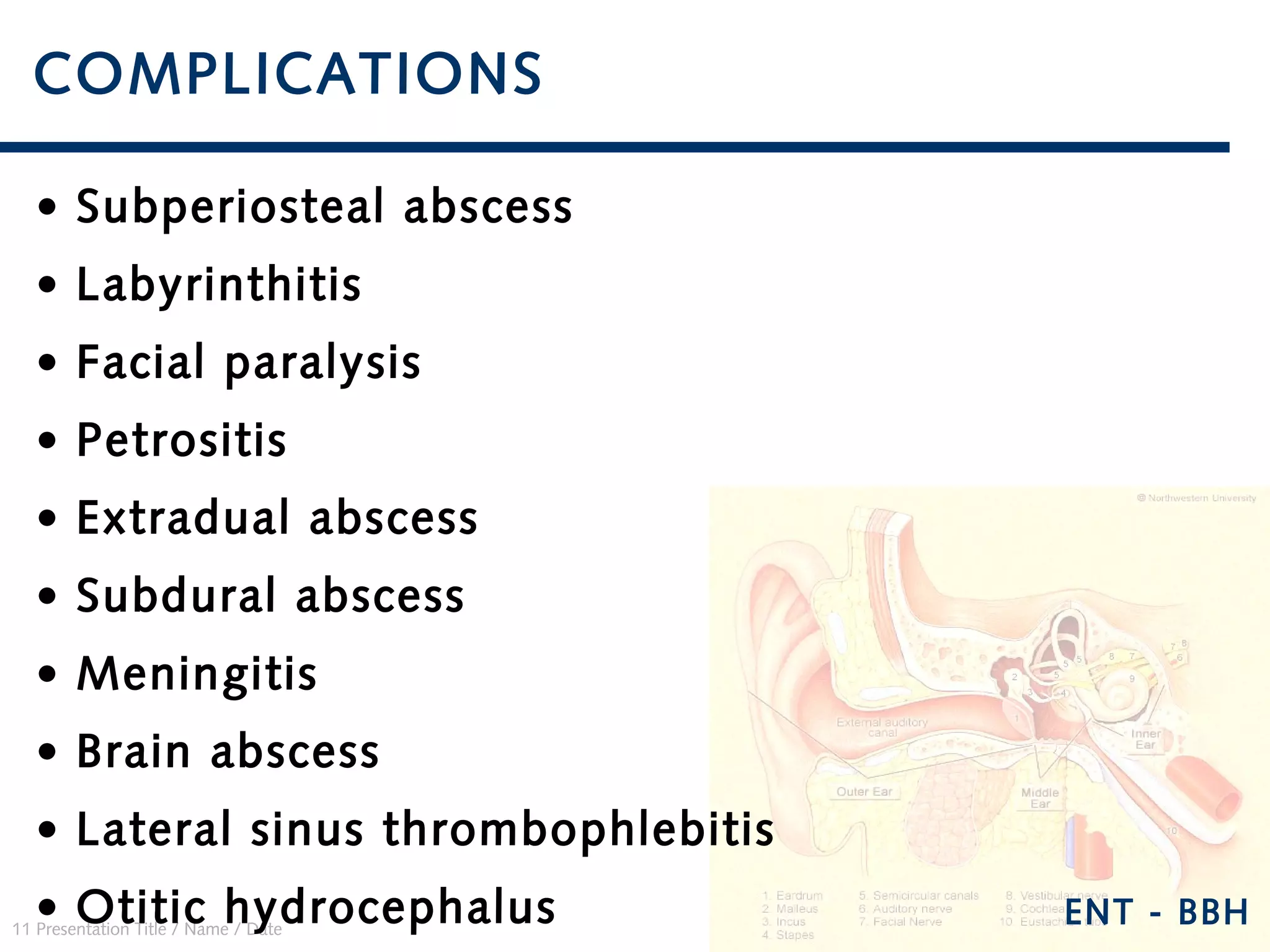 Acute mastoiditis lecture | PPT