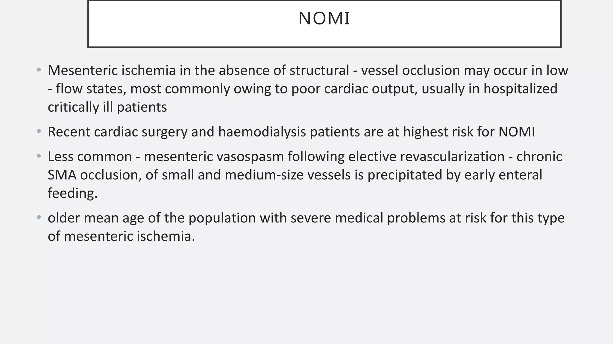 Acute mesenteric arterial disease | PPTX