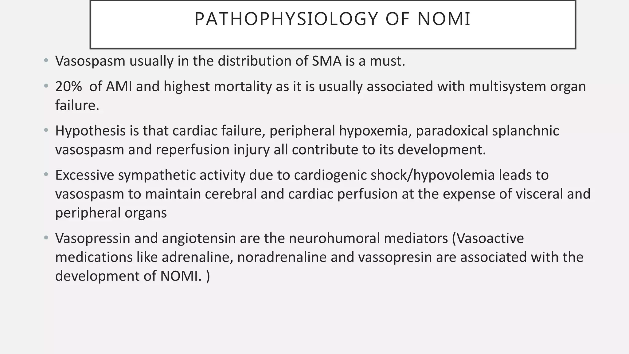 Acute mesenteric arterial disease | PPTX