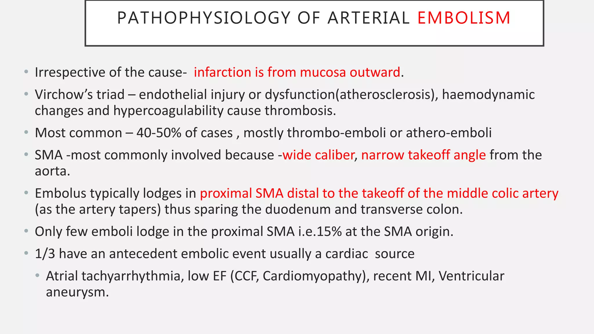 Acute mesenteric arterial disease | PPTX