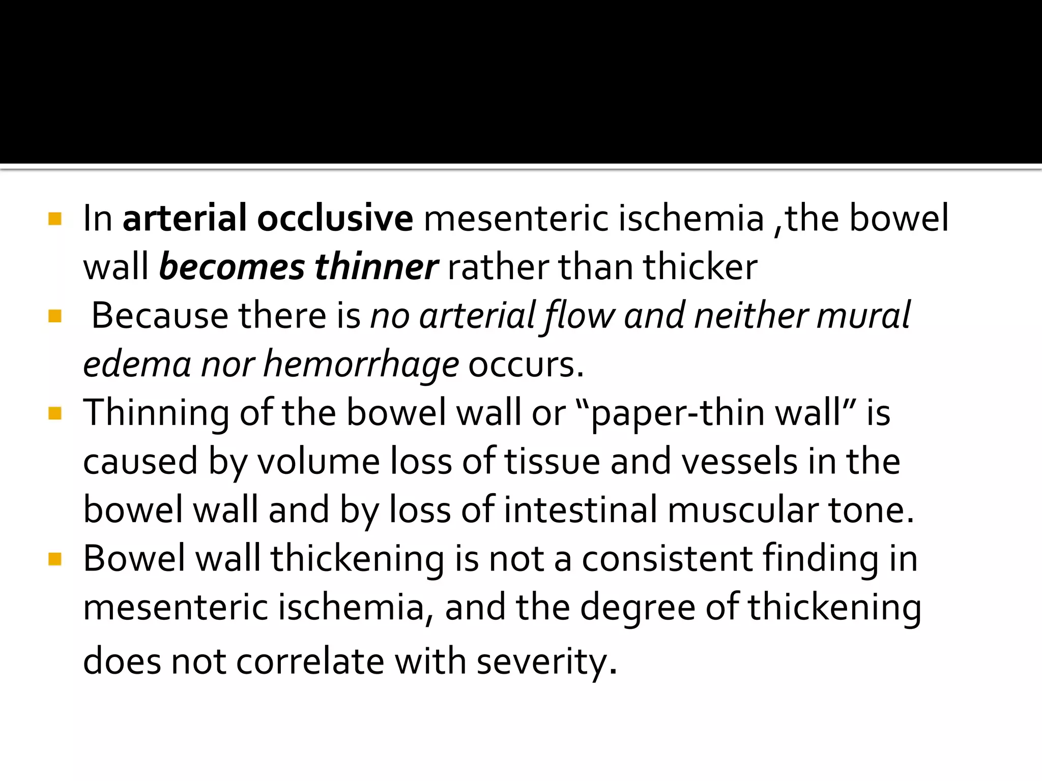 CT diagnosis of Acute mesenteric ischemia from various causes | PPTX