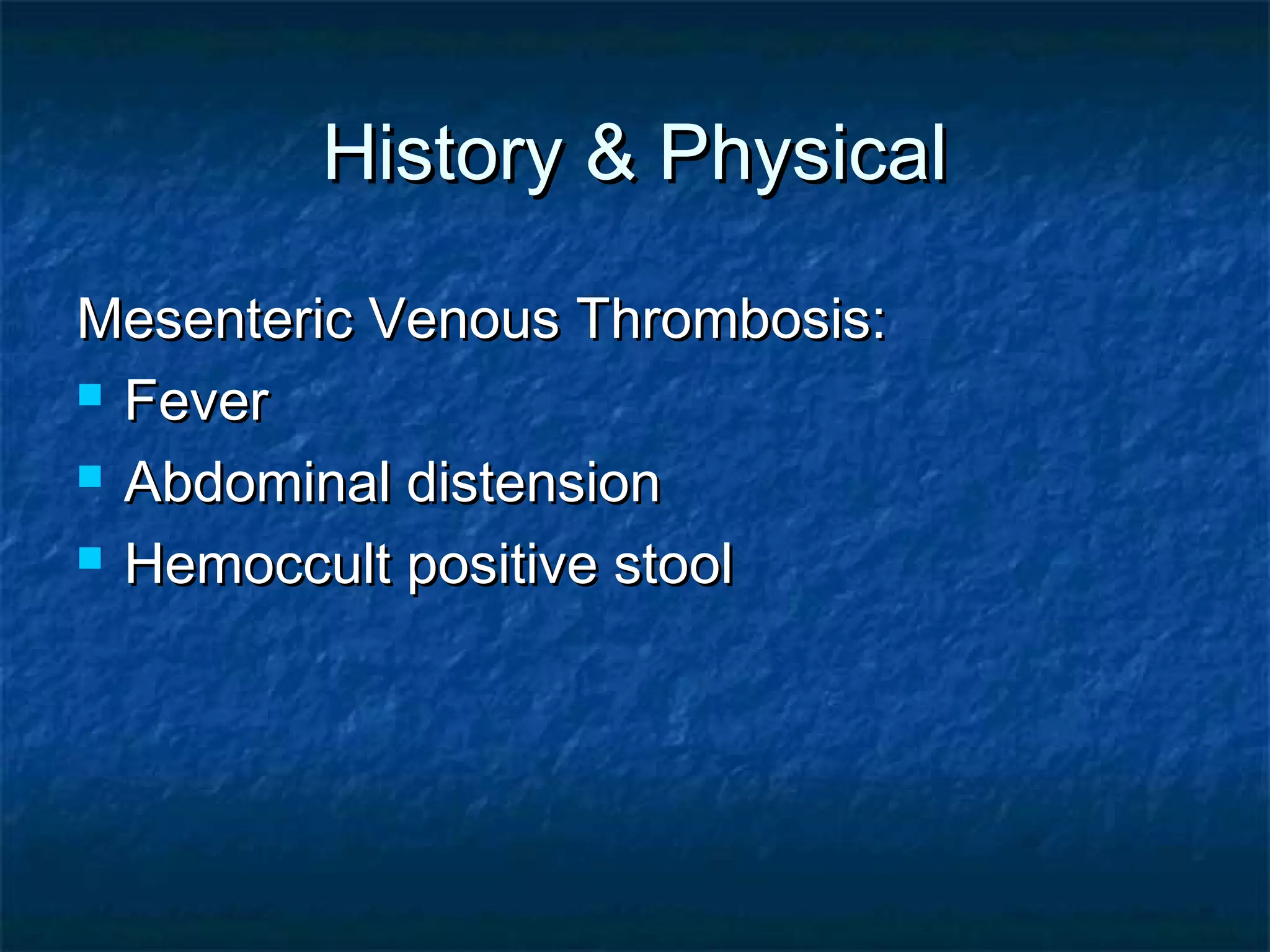 Acute mesenteric ischemia | PPT