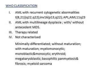 Acute Myelogenous Leukaemia | PPT