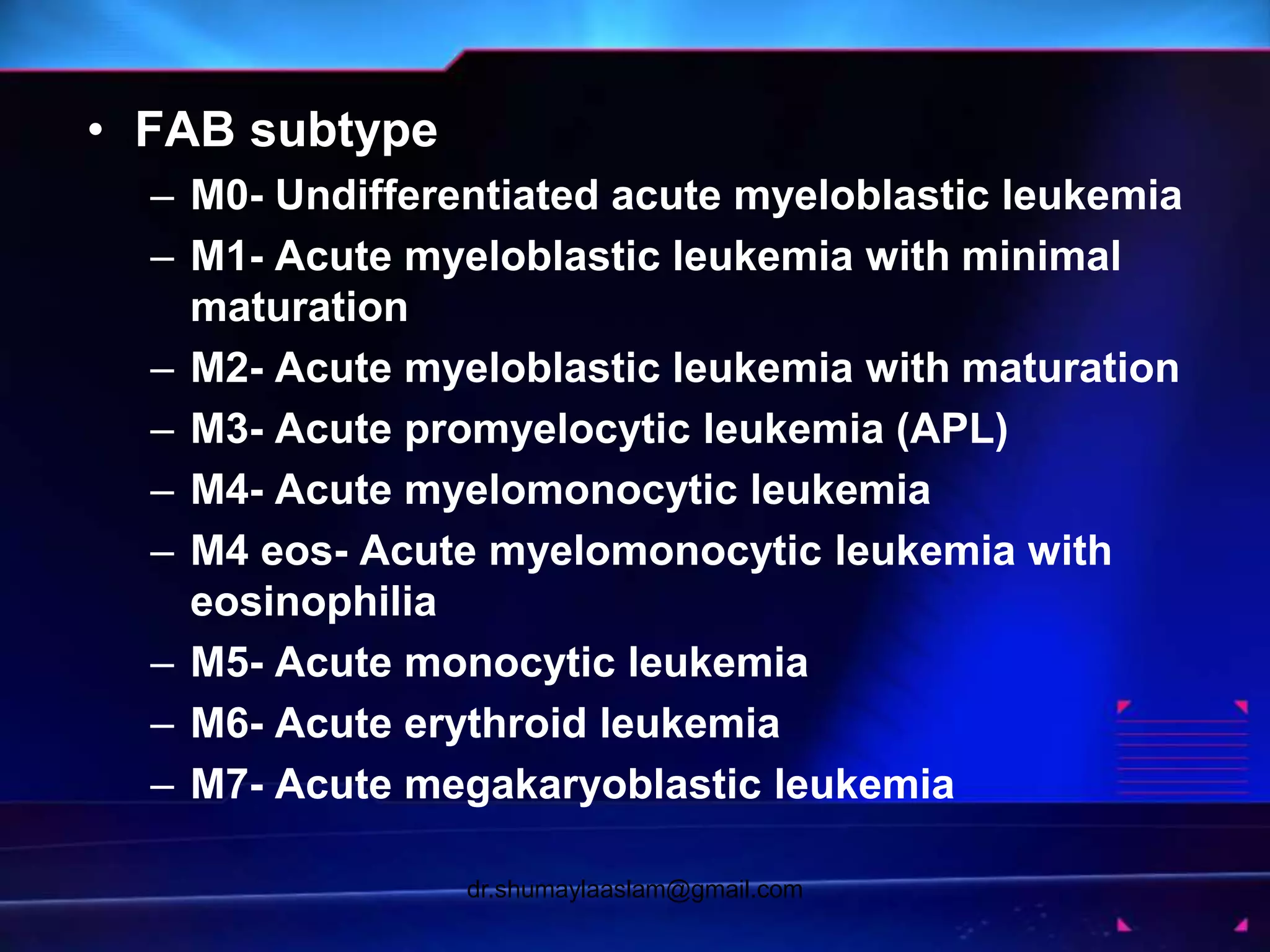 Acute myeloid leukemia | PPTX
