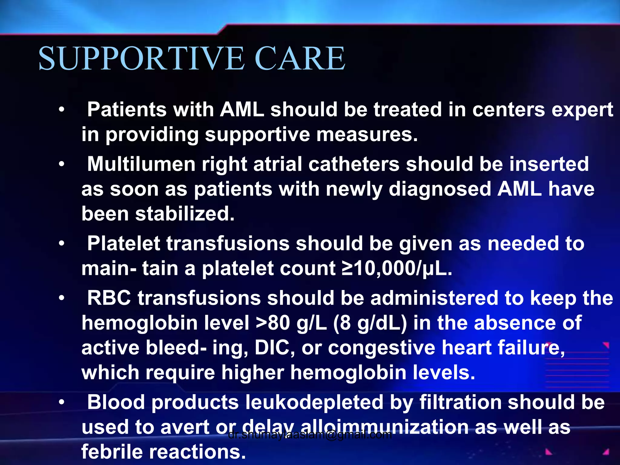 Acute myeloid leukemia | PPTX