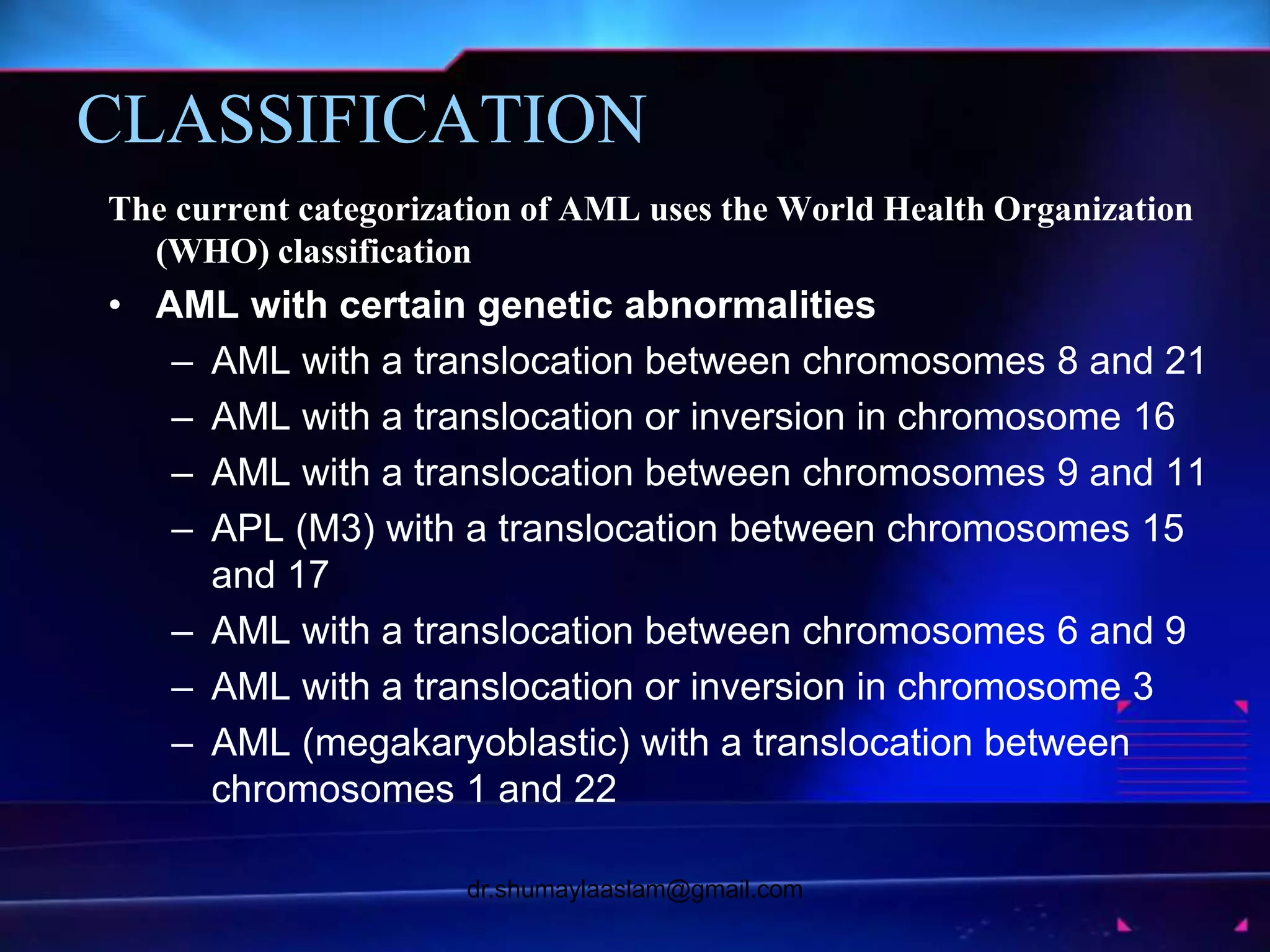 Acute myeloid leukemia | PPTX