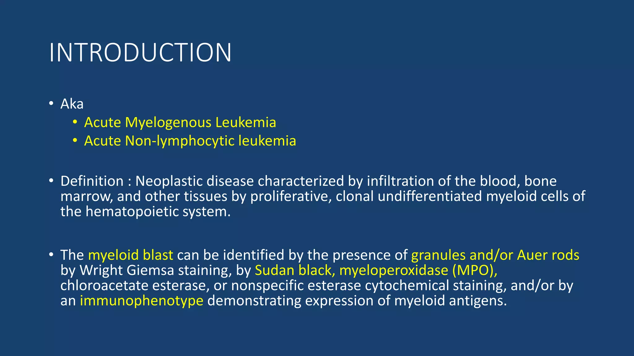 Acute myeloid leukemia | PPTX