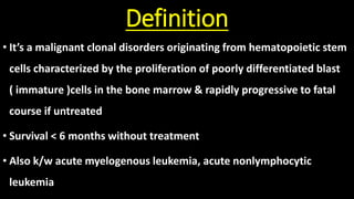 Acute myeloid leukemia | PPTX