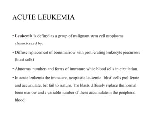 acute myeloid leukemia - neoplastic disease.pptx