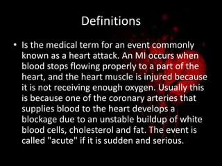 Acute myocardial infarction | PPT