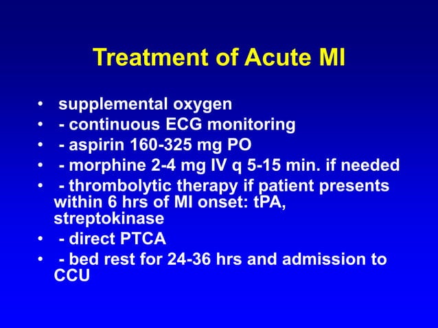 Acute coronary syndrome. Diagnosis, treatment and prophylaxis of ...