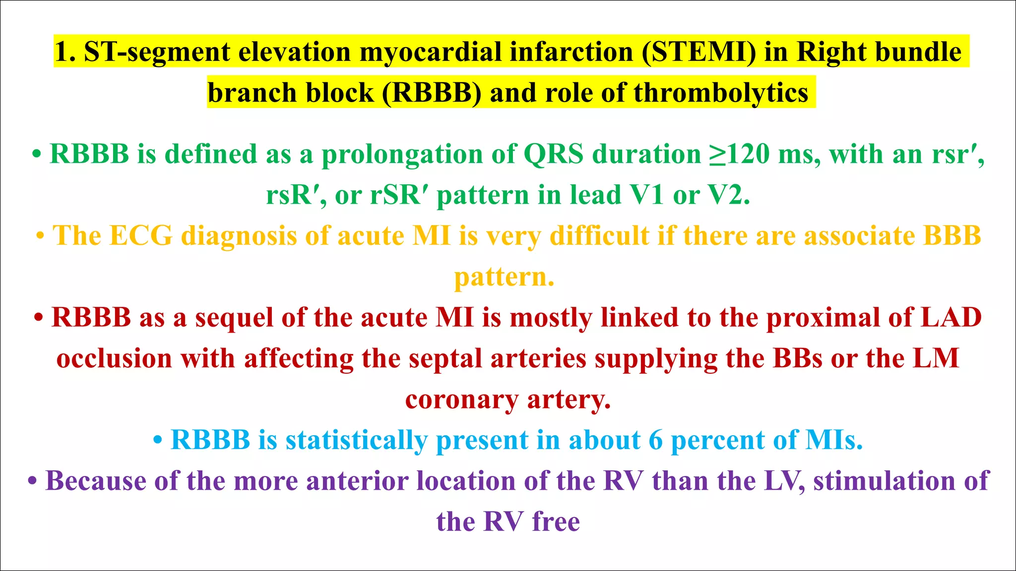 Acute myocardial infarction associated with right bundle branch block ...