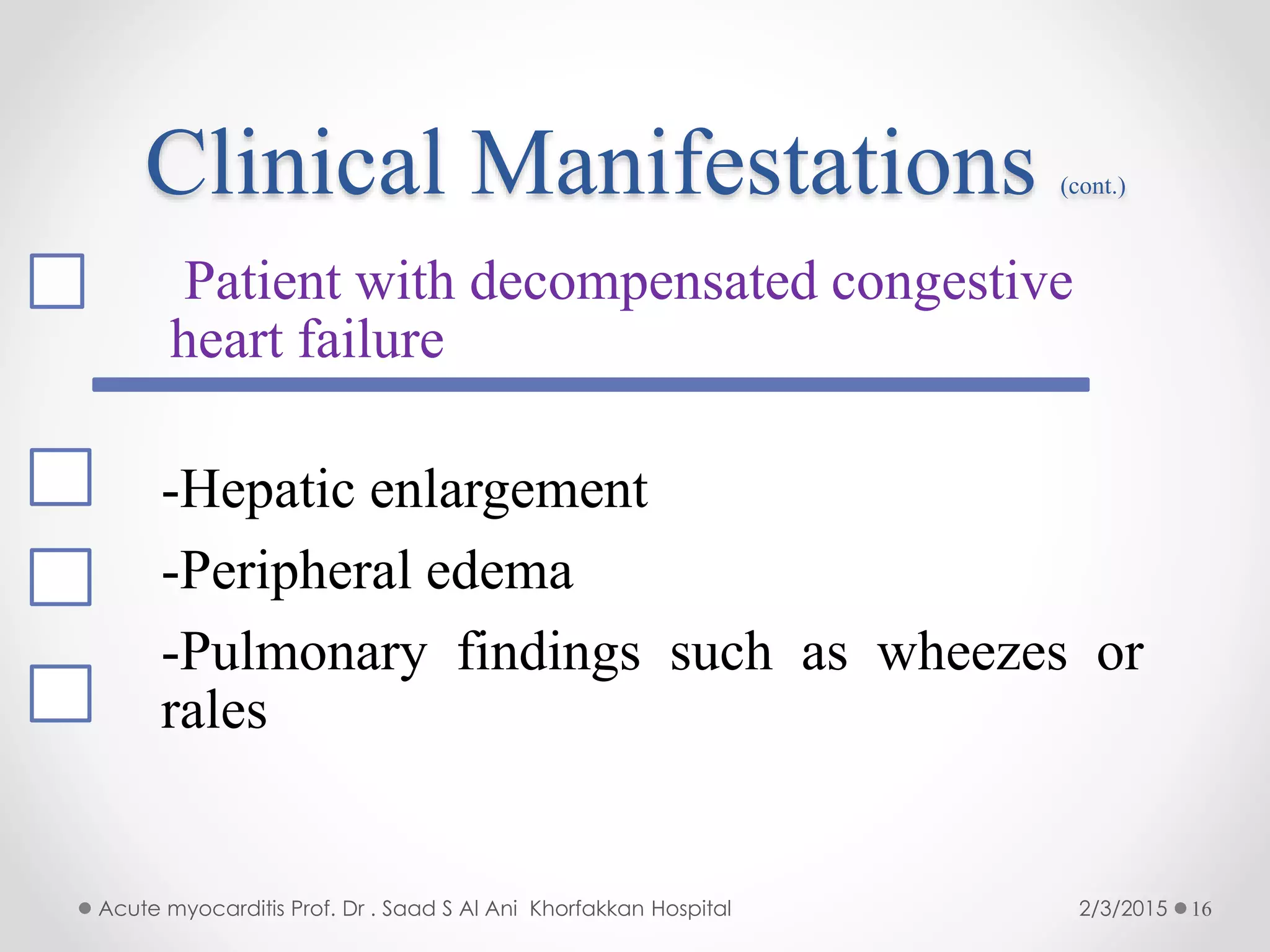 Acute viral myocarditis | PPTX