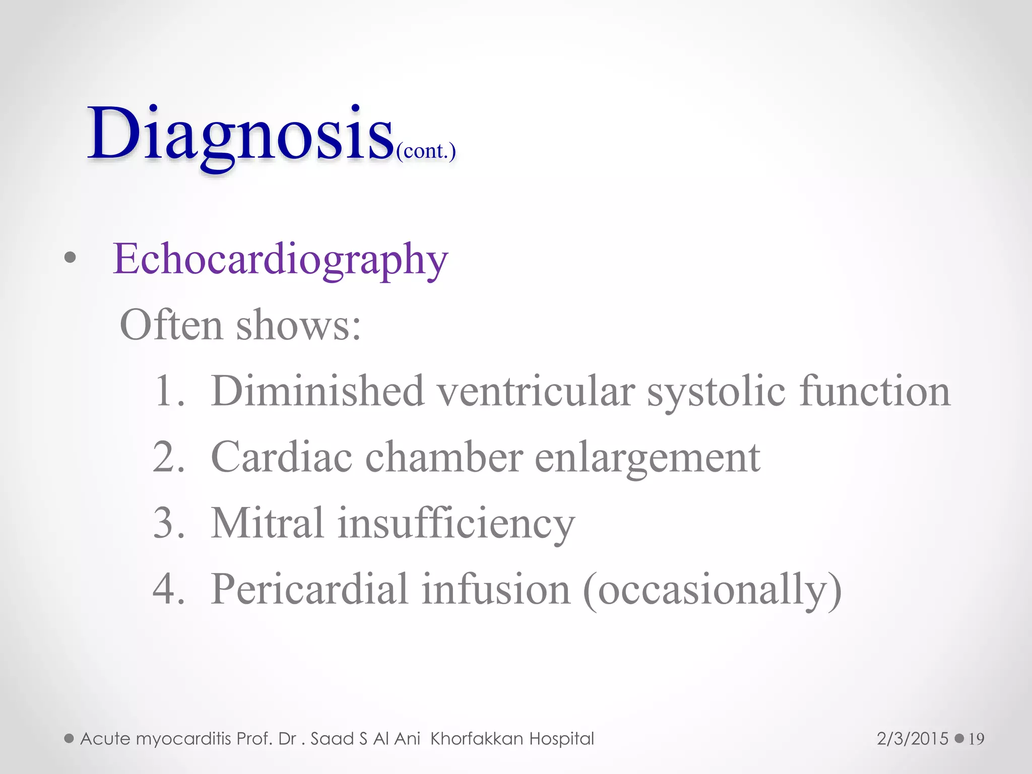 Acute viral myocarditis | PPTX