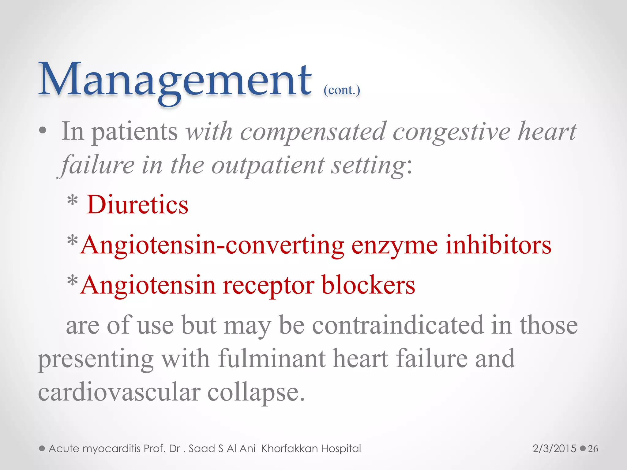 Acute viral myocarditis | PPTX