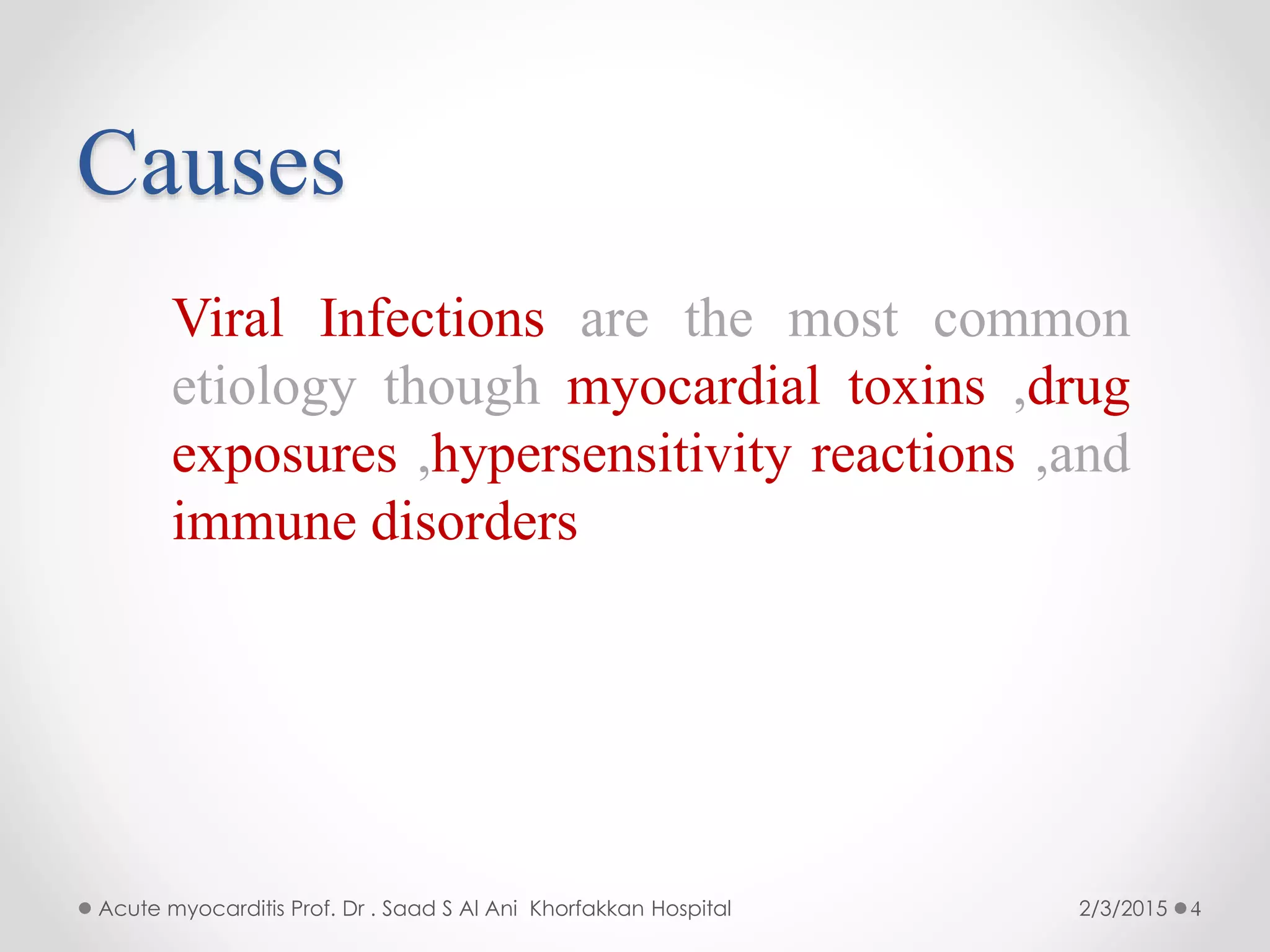 Acute viral myocarditis | PPTX