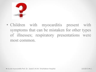 Acute viral myocarditis | PPTX