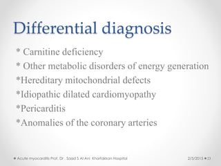Acute viral myocarditis | PPTX