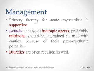 Acute viral myocarditis | PPTX