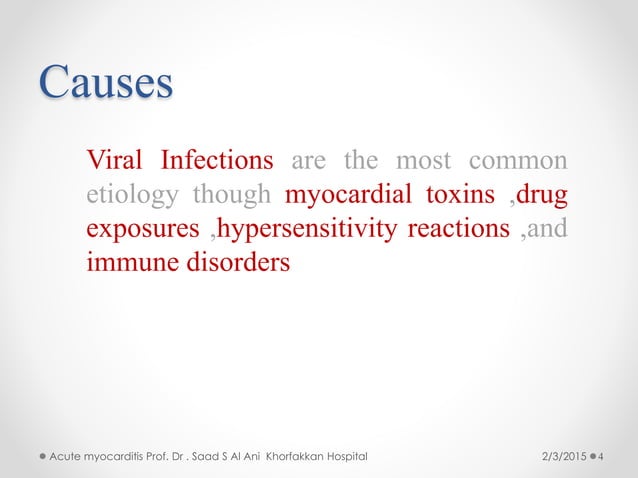 Acute viral myocarditis | PPTX | Heart and Cardiovascular Diseases ...