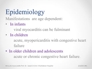 Acute viral myocarditis | PPTX