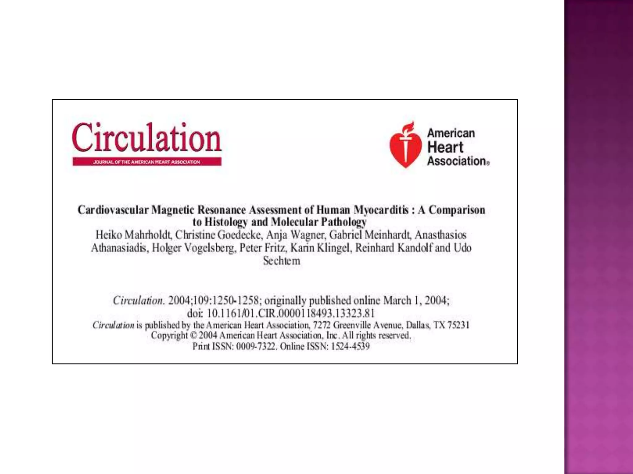 Acute Myocarditis:Diagnosis and Management | PPTX