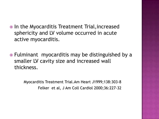 Acute Myocarditis:Diagnosis and Management | PPTX | Heart and ...