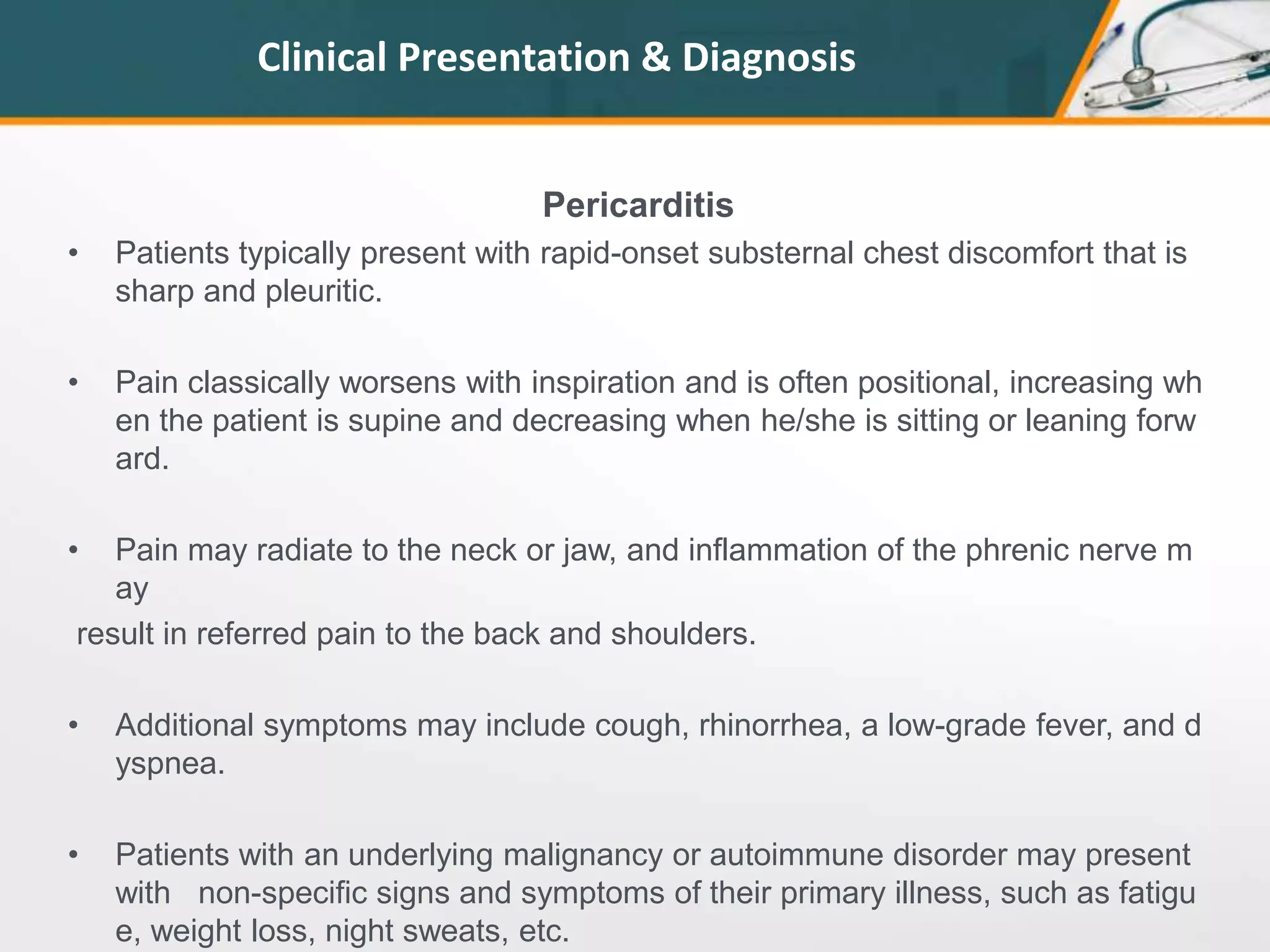 Acute Myopericardial Syndromes | PPTX