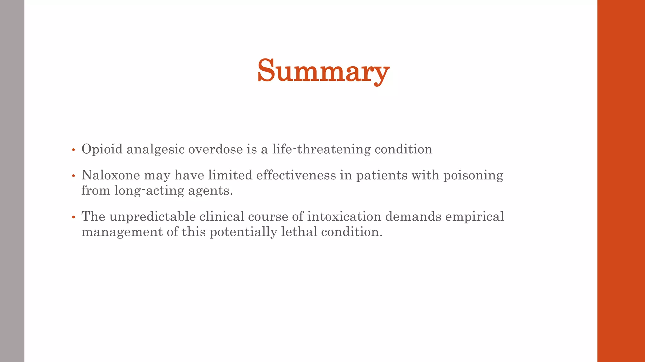 Acute Opioid Intoxication in Adults | PPTX
