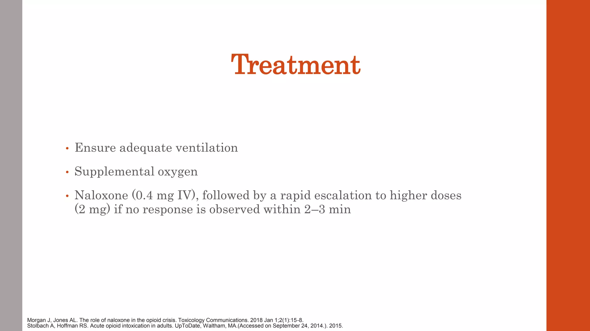 Acute Opioid Intoxication in Adults | PPTX
