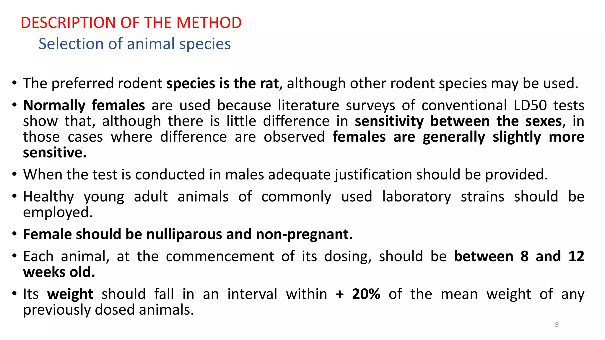 OECD Guideline For Acute oral toxicity (TG 423) | PPTX