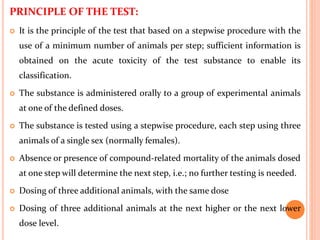 Acute oral toxicity –acute class method | PPTX