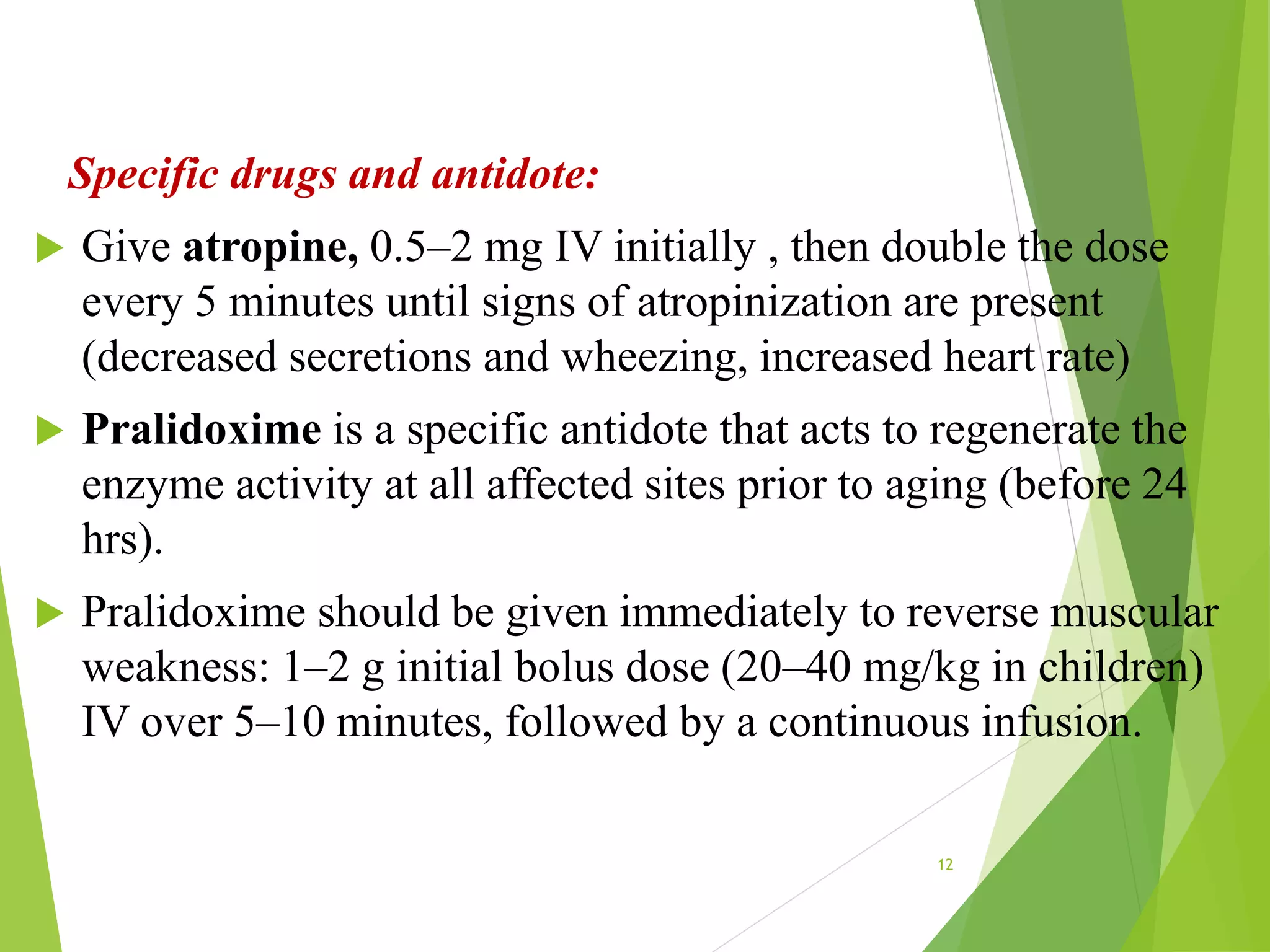 Acute organophosphorus and carbamates poisoning | PPTX