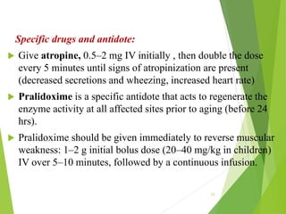 Acute organophosphorus and carbamates poisoning | PPTX