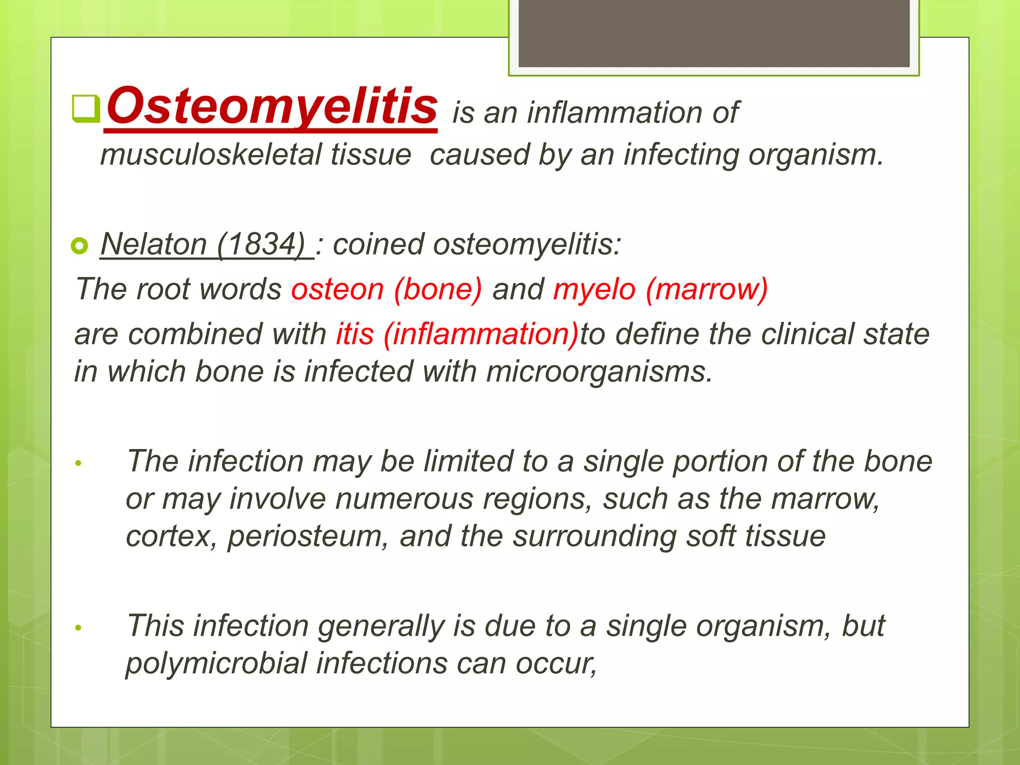 Acute osteomyelitis | PPTX