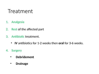 acute osteomyelitis. Treatment diagnosis and management | PPTX