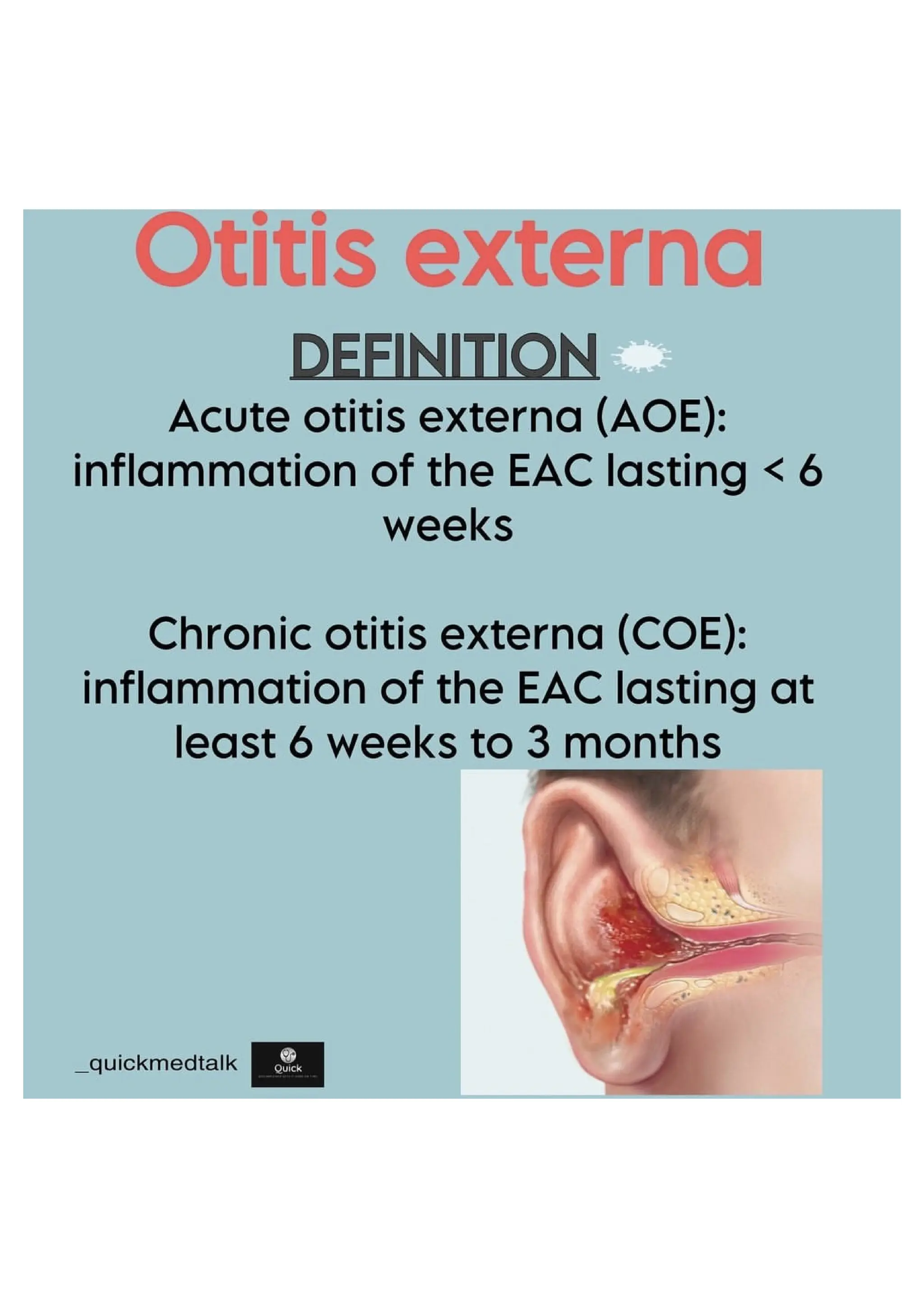 Acute otitis externa.pdf ENT BY QUICKMEDTALK | PDF