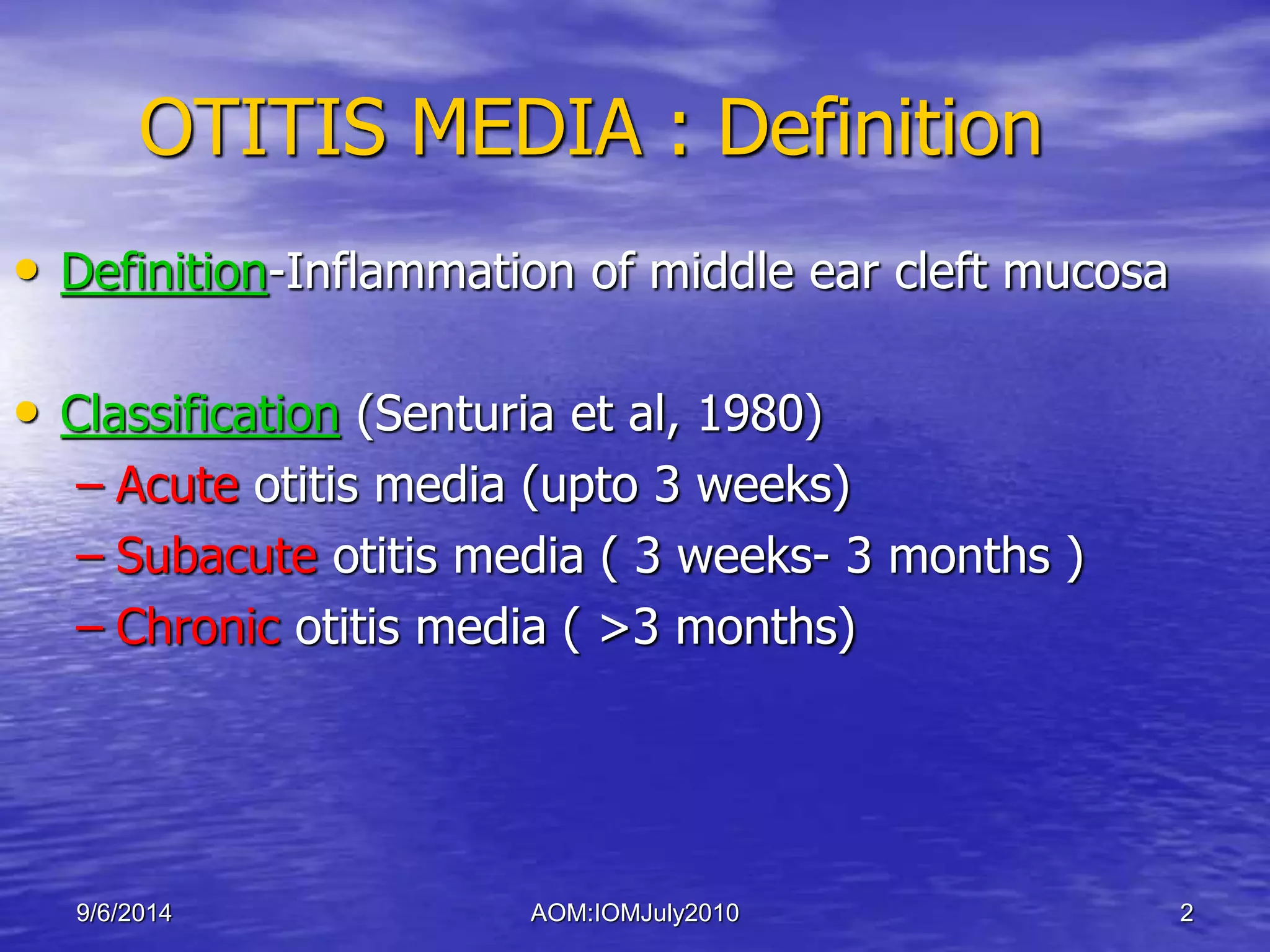 Acute otitis media | PPT