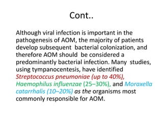 Acute otitis media.pptx | Ear, Nose and Throat Conditions | Diseases ...