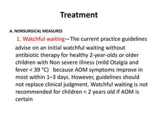 Acute otitis media.pptx | Ear, Nose and Throat Conditions | Diseases ...