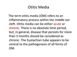 Acute otitis media.pptx | Ear, Nose and Throat Conditions | Diseases and Conditions