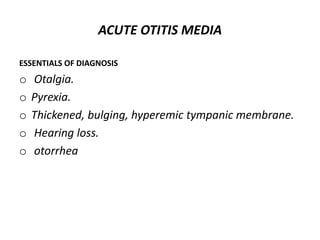 Acute otitis media.pptx | Ear, Nose and Throat Conditions | Diseases ...