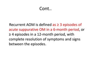 Acute otitis media.pptx | Ear, Nose and Throat Conditions | Diseases ...